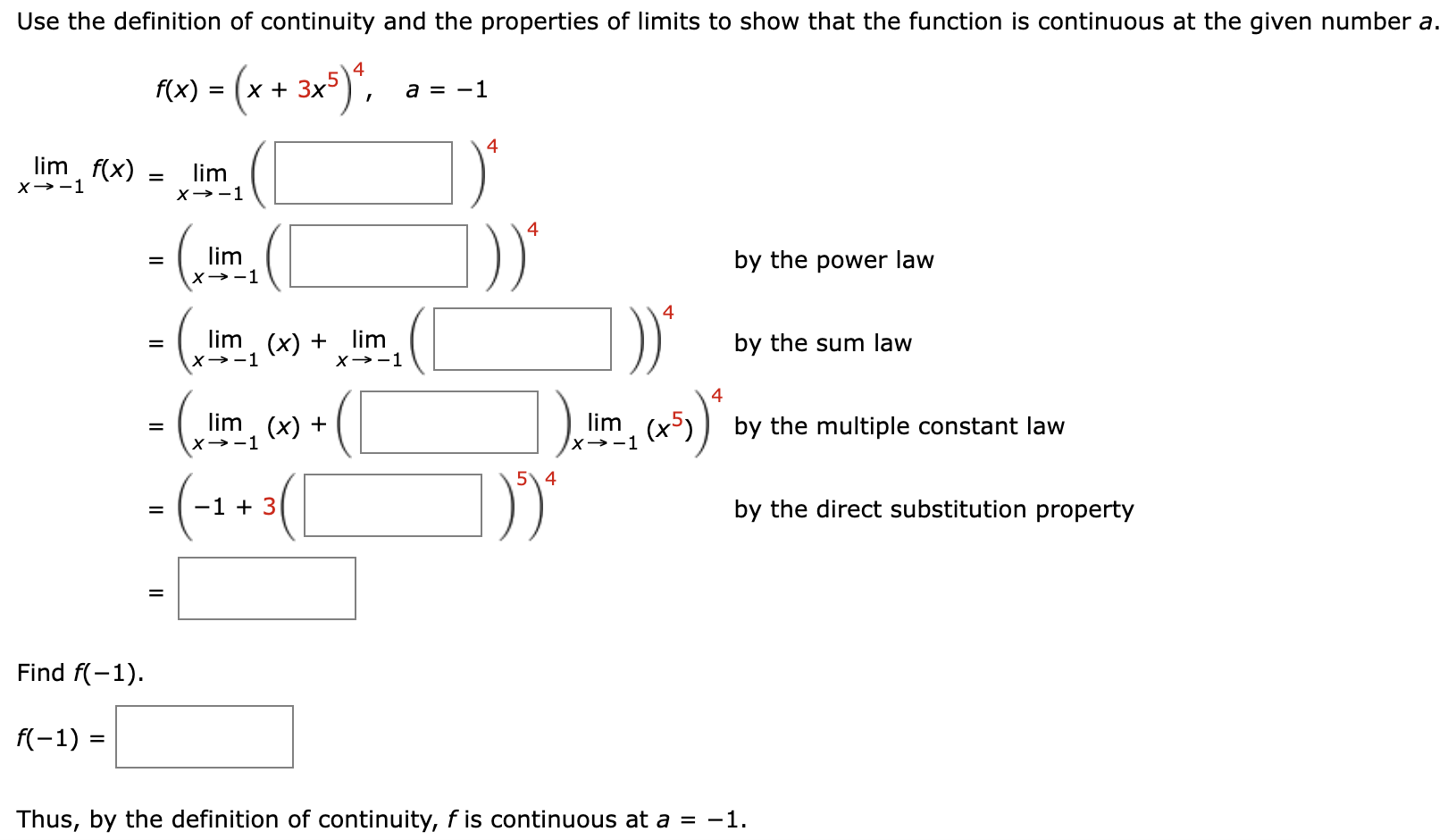 Solved Use the definition of continuity and the properties | Chegg.com