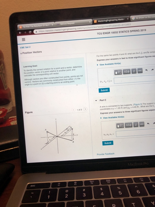 Solved Masteri X Sammy TCU ENGR 10032 STATICS SPRING 2019 | Chegg.com