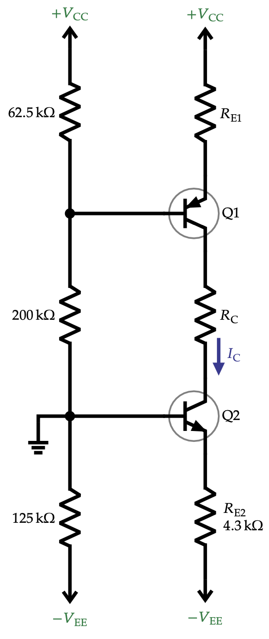 Solved Analyse the two-transistor circuit shown, given Q1 | Chegg.com