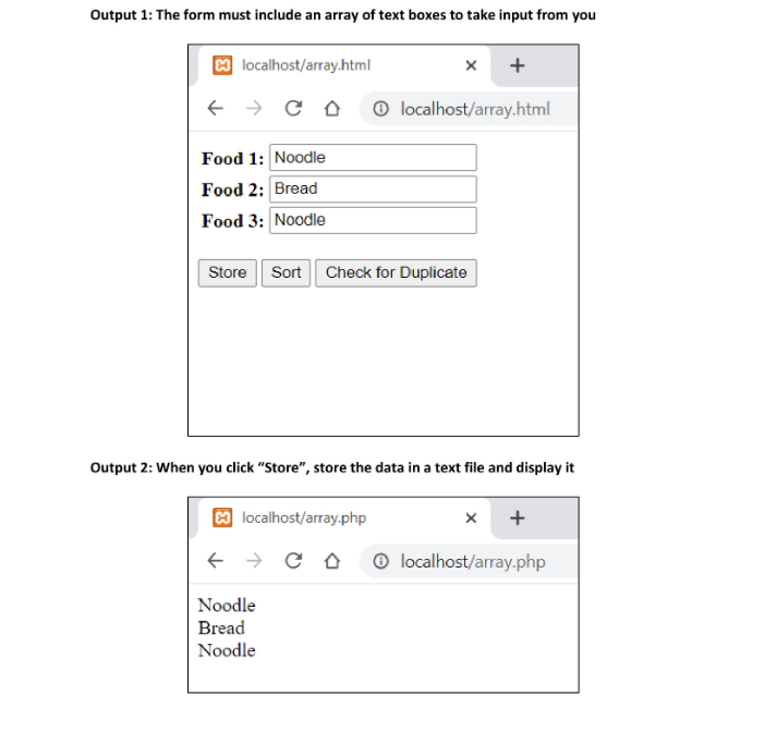 Solved Please use HTML and php for this question. Only one | Chegg.com
