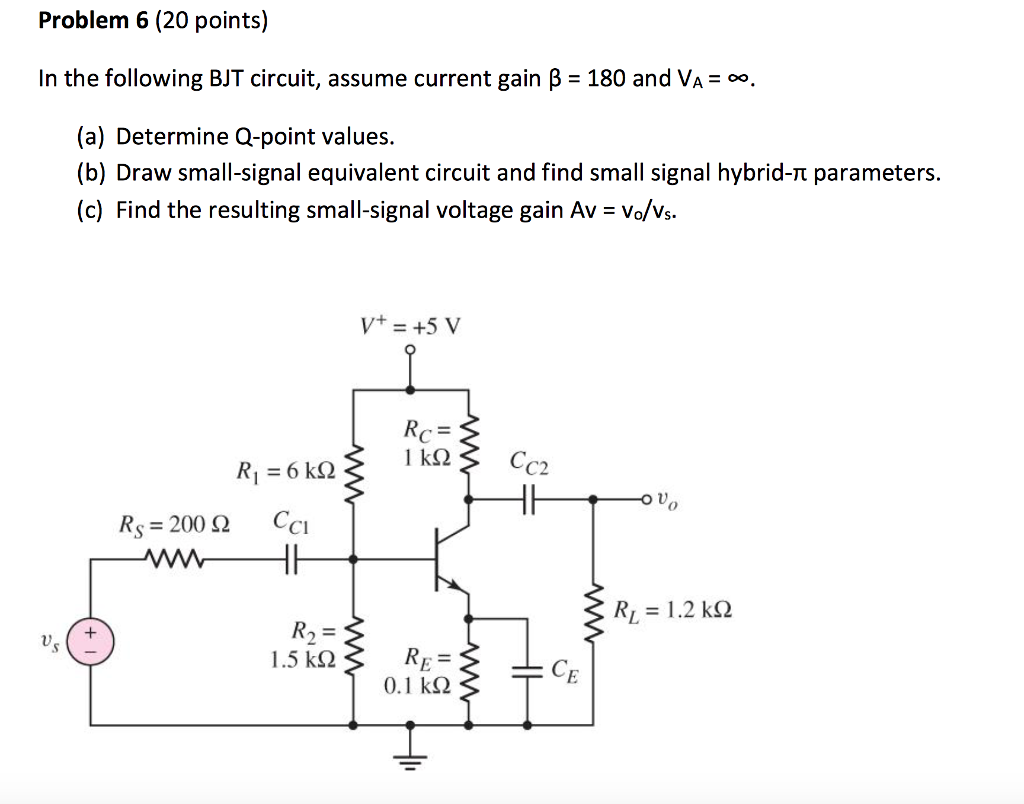 Solved Problem 6 (20 points) In the following BIT circuit, | Chegg.com