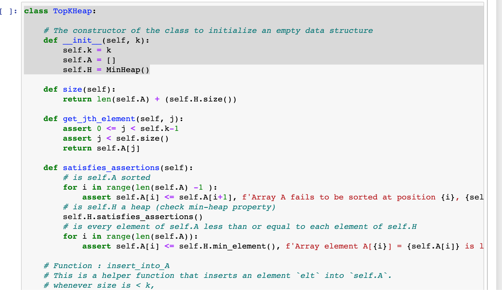 Solved lass Topkнeap:\# Function: Delete top k−− delete an | Chegg.com