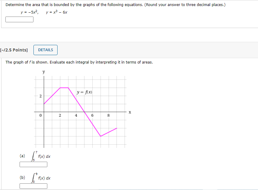 Solved Determine the area that is bounded by the graphs of | Chegg.com