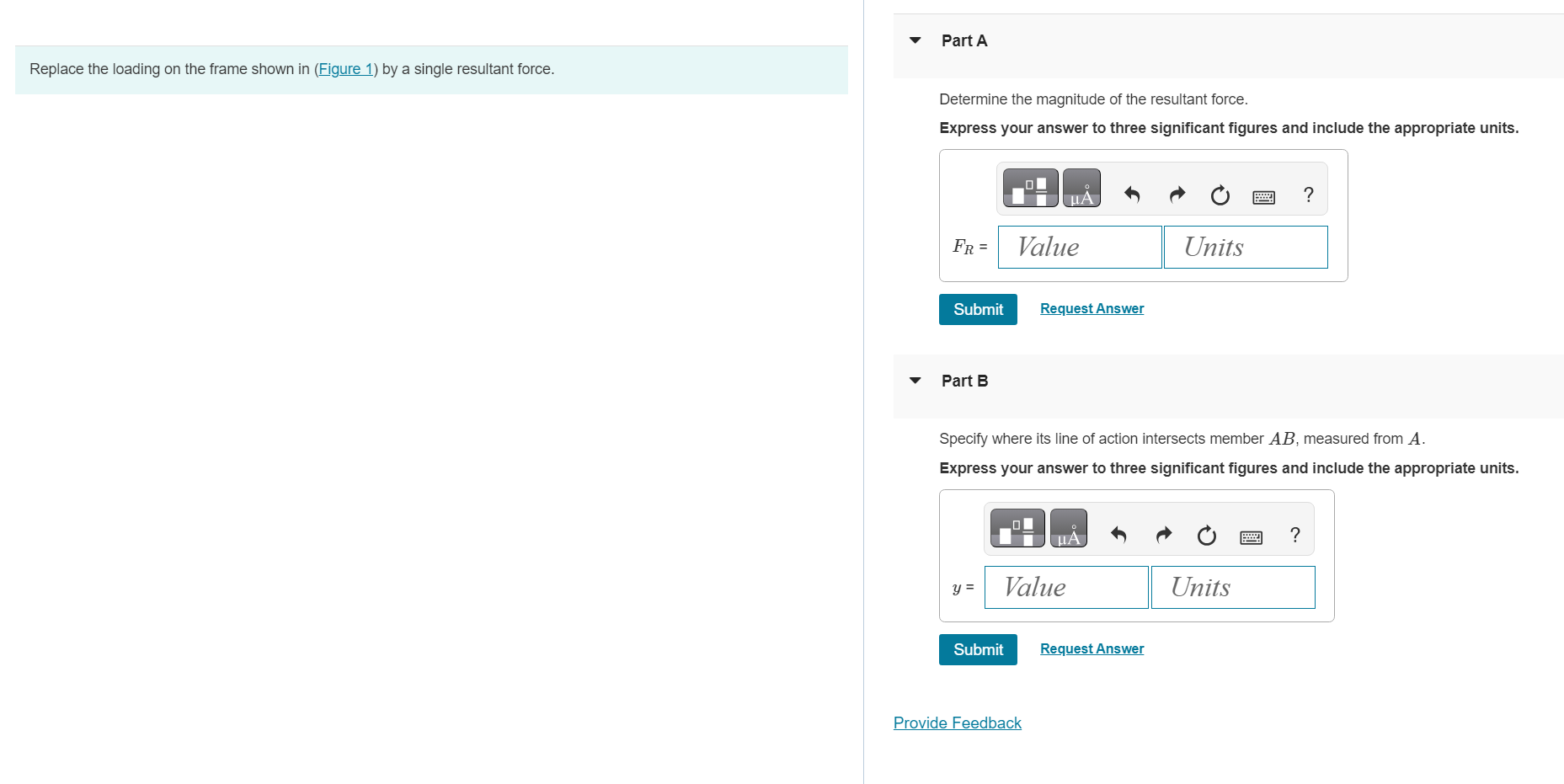 Replace the loading on ﻿the frame shown | Chegg.com
