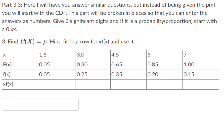 Solved Part 3.3: Here I will have you answer similar | Chegg.com