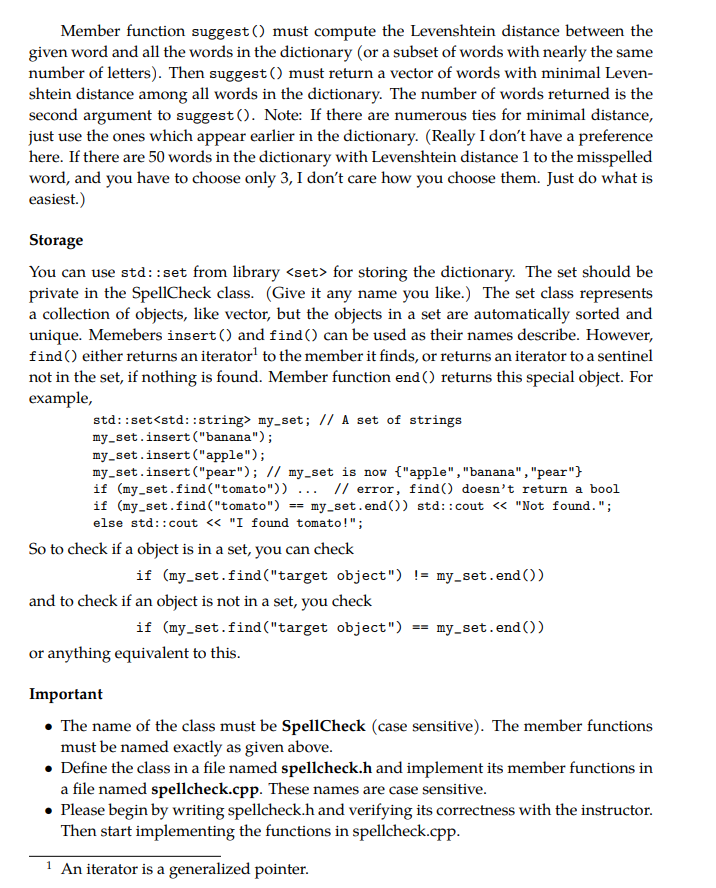 Programming Project 4: 1960s Spell Checker Define a | Chegg.com