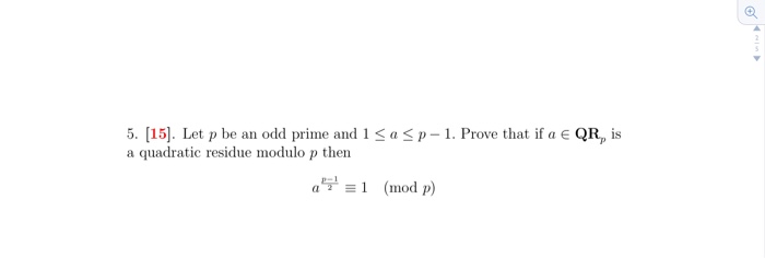 Solved Let p be an odd prime and 1