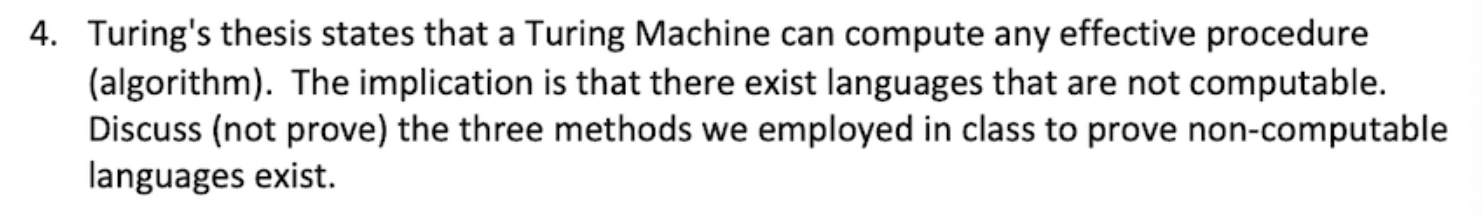 Solved 4. Turing's thesis states that a Turing Machine can | Chegg.com