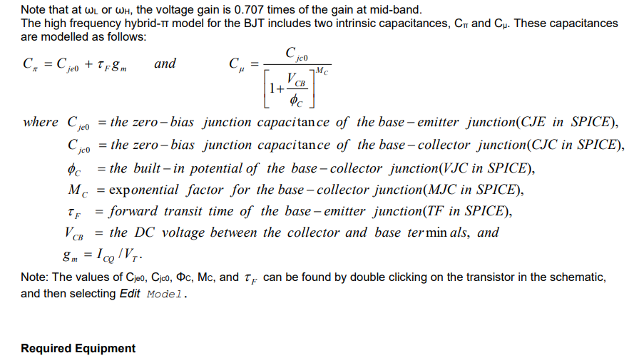 Solved Introduction Figure 1 shows a common emitter | Chegg.com