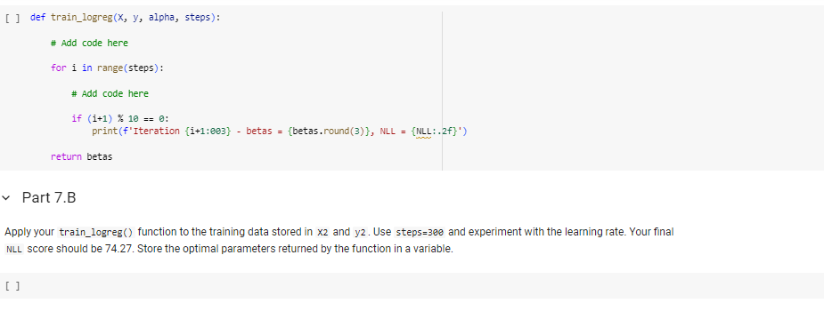 Solved In this problem, you will train a logistic regression | Chegg.com