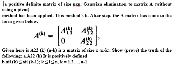 Solved |a positive definite matrix of size nxn. Gaussian | Chegg.com