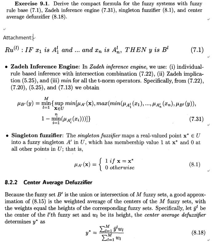 Exercise 9.1. Derive the compact formula for the | Chegg.com
