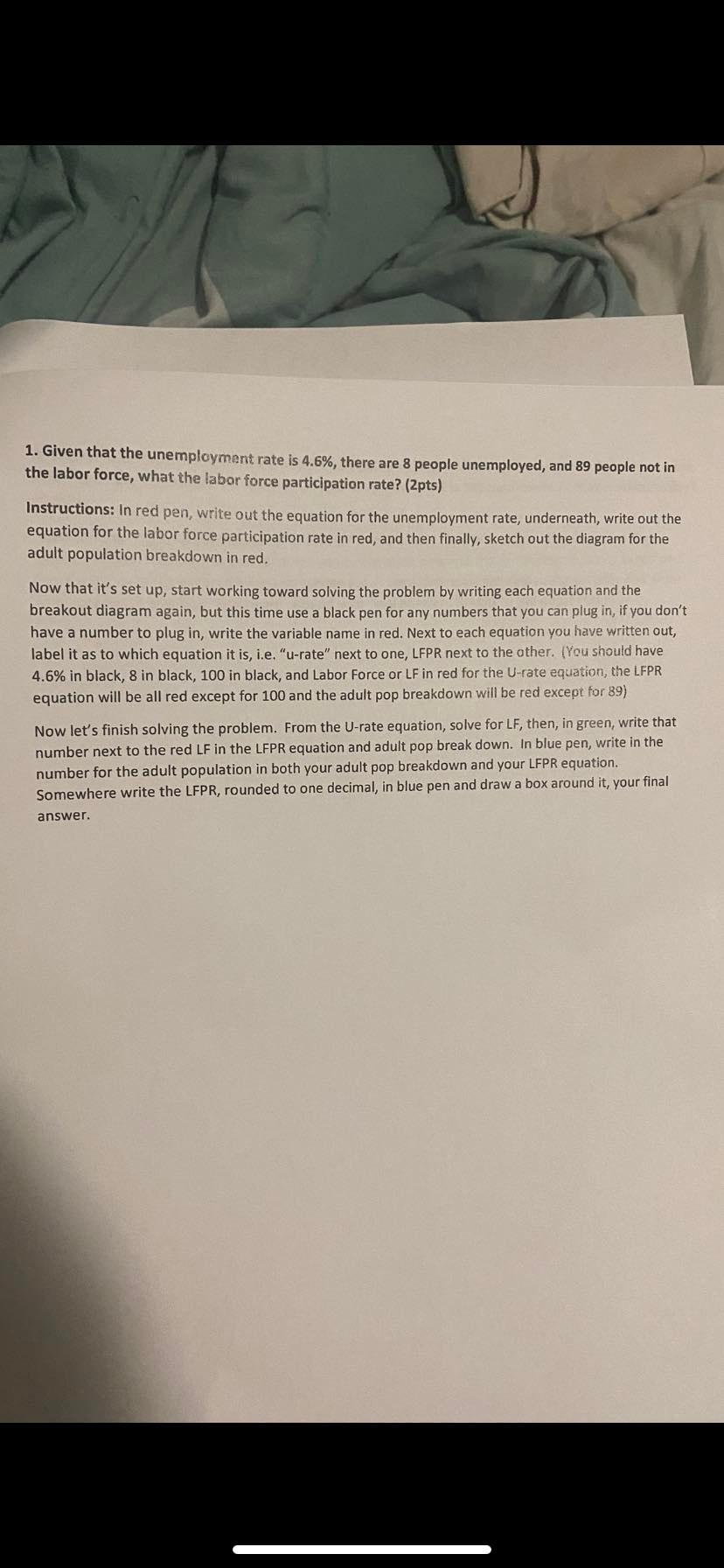 ECN 222 Fall 2022 Exam 1 Process Exercise The first | Chegg.com