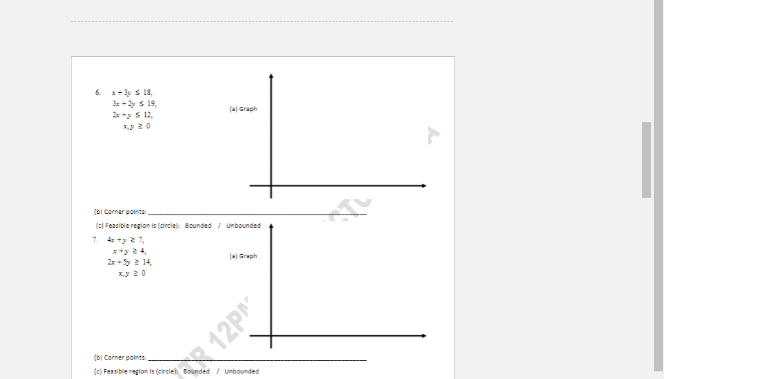 Solved 6. x + 3y = 18 3x +2y