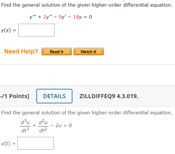 Solved Find the general solution of the given higher-order | Chegg.com
