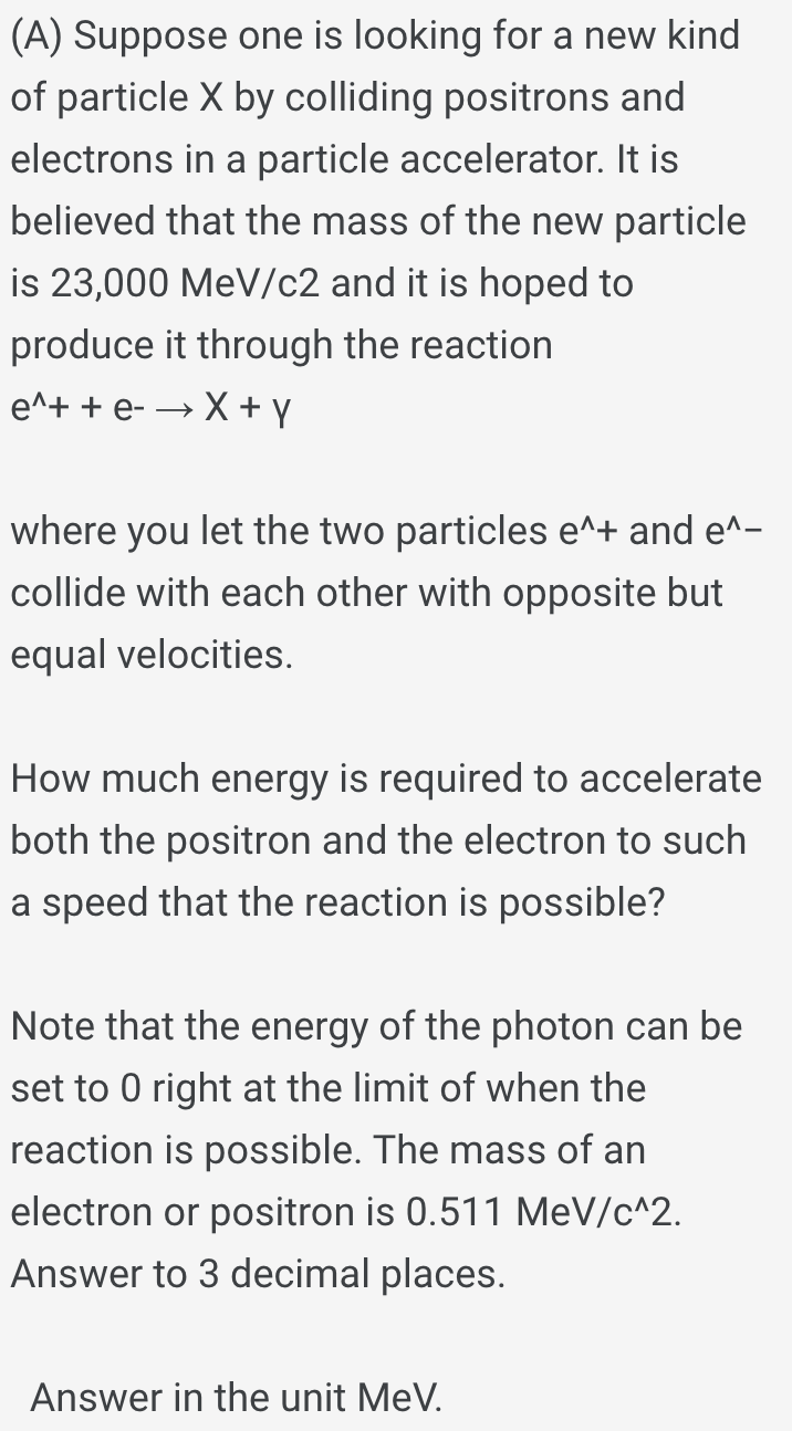 Solved This is regarding physics and specal relativity for | Chegg.com