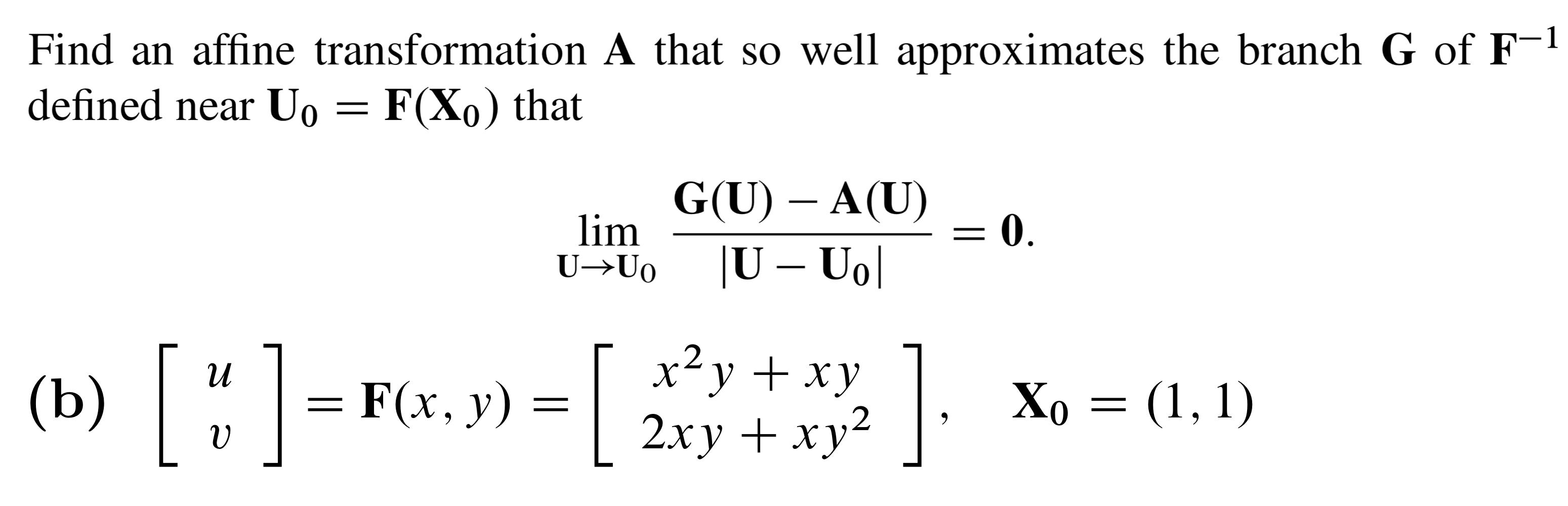 Solved Find an affine transformation A that so well | Chegg.com