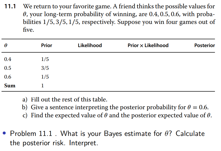 Solved 11.1 We return to your favorite game. A friend thinks | Chegg.com