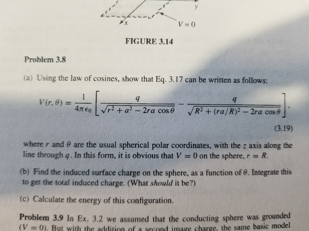 Solved FIGURE 3.14 Problem 3.8 (a) Using the law of cosines, | Chegg.com