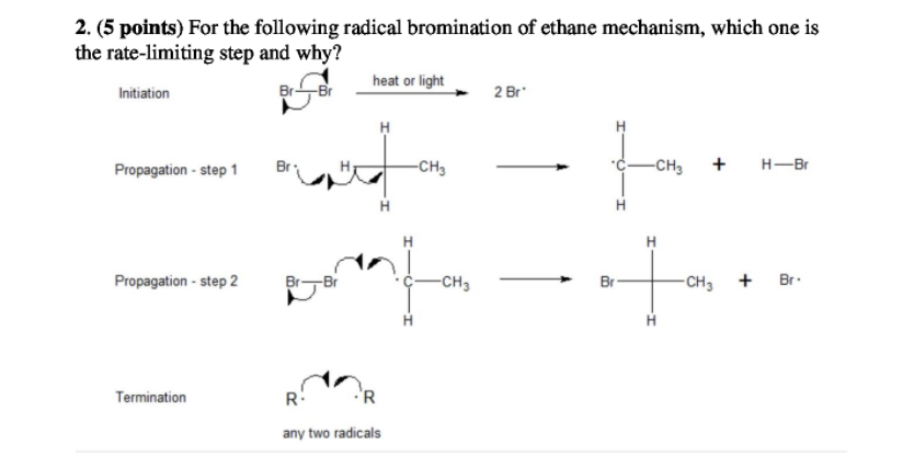Solved 2. (5 points) For the following radical bromination | Chegg.com