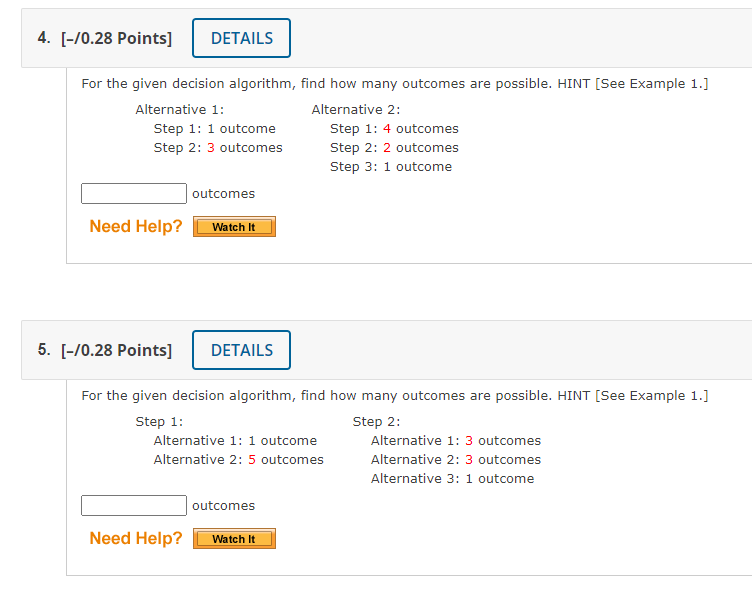 Solved For the given decision algorithm, find how many | Chegg.com