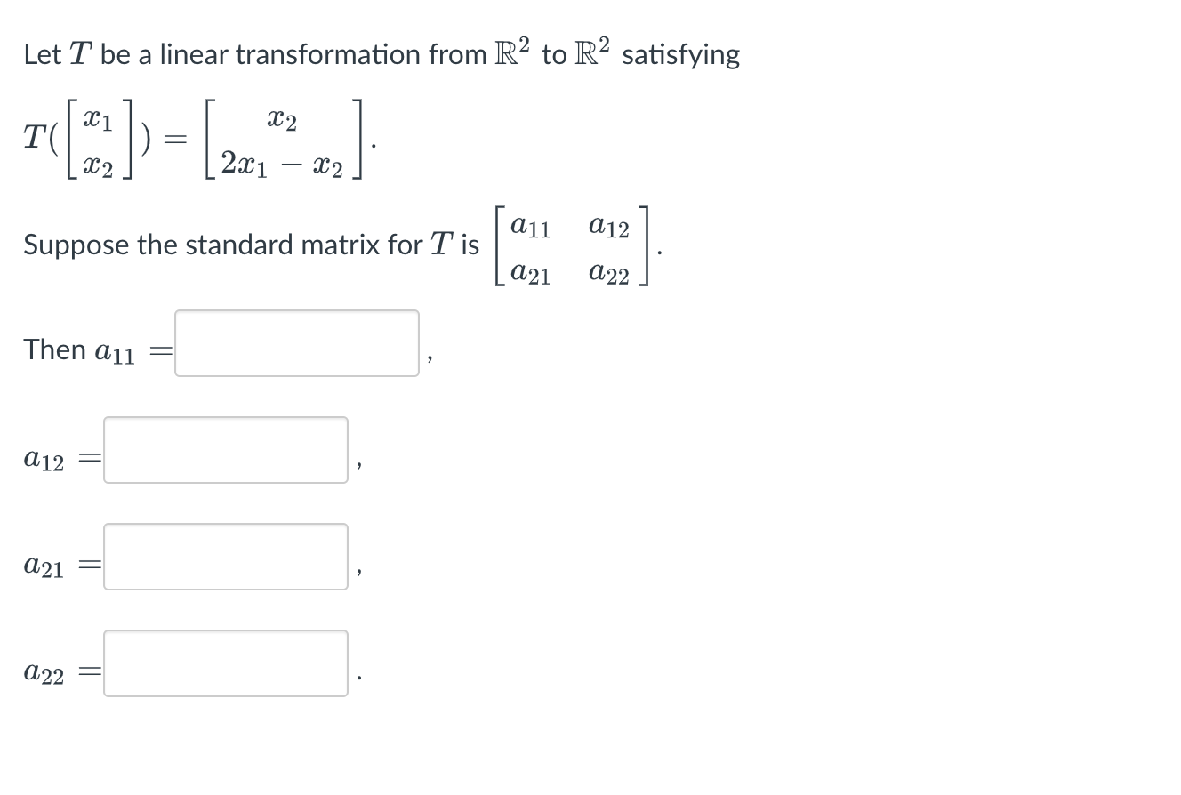 Solved Let T be a linear transformation from R2 to R2 | Chegg.com