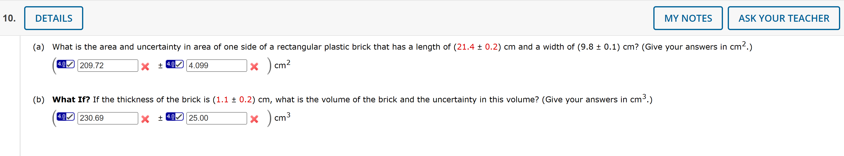 Solved (4.0 ∼)∘×cm2 (b) What If? If the thickness of the | Chegg.com