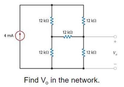 Solved Find V0 ﻿in the network. | Chegg.com