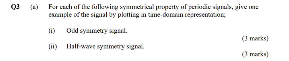 Solved Q3 (a) For each of the following symmetrical property | Chegg.com