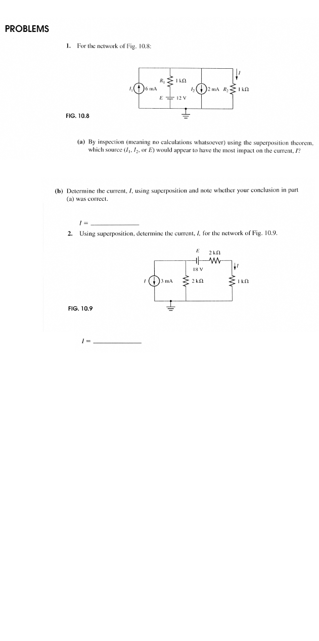 Solved 1. For the network of Fig. 10.8: FIG. 10.8 (a) By | Chegg.com