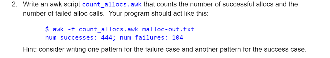 Solved You don't need advanced features of AWK for these | Chegg.com