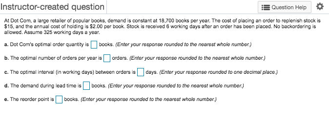 Solved Instructor-created question 3 Question Help At Dot | Chegg.com