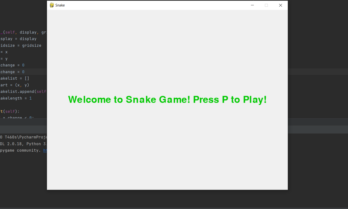 Solved It's the code for the snake game in python OOP. you | Chegg.com