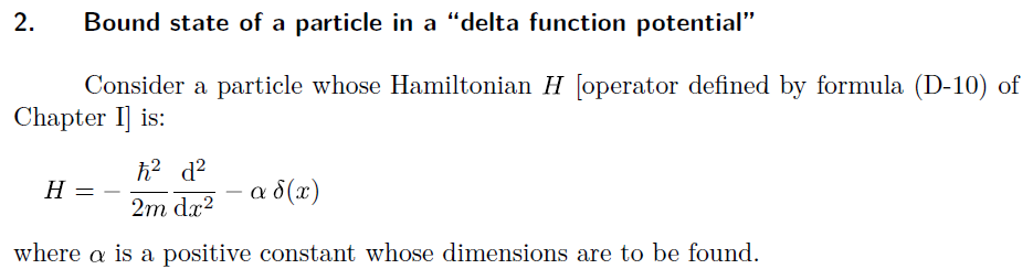 Solved 3. Transmission of a “delta function" potential | Chegg.com