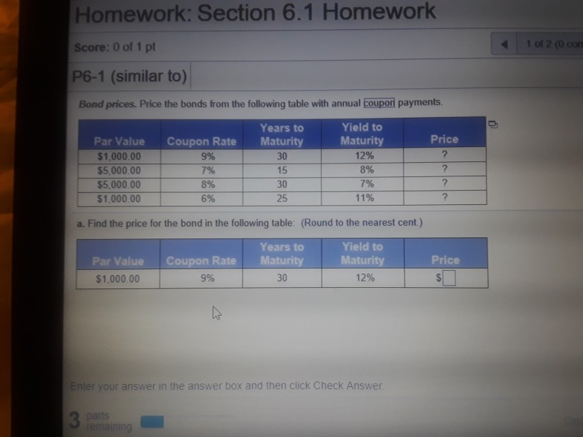 Solved Homework Section 6 1 Homework Score 0 Of 1 Pt P6 1