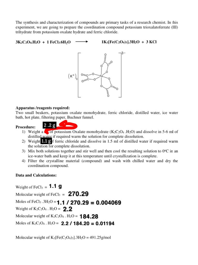 Solved The synthesis and characterization of compounds are | Chegg.com