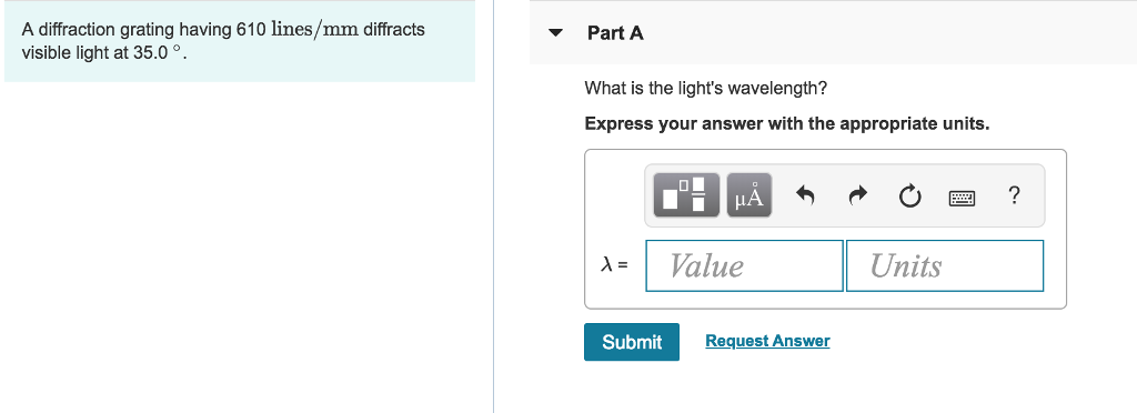 Solved A Diffraction Grating Having 610 Lines Mm Diffracts
