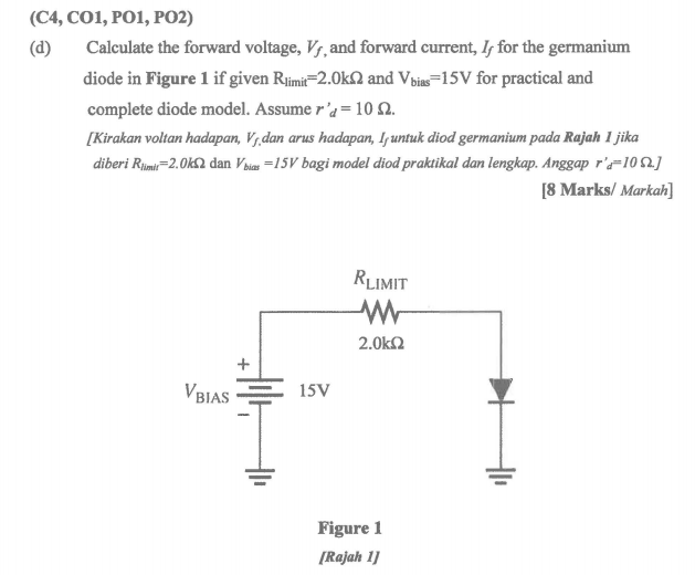 Solved (C4, C01, PO1, PO2) (d) Calculate the forward | Chegg.com