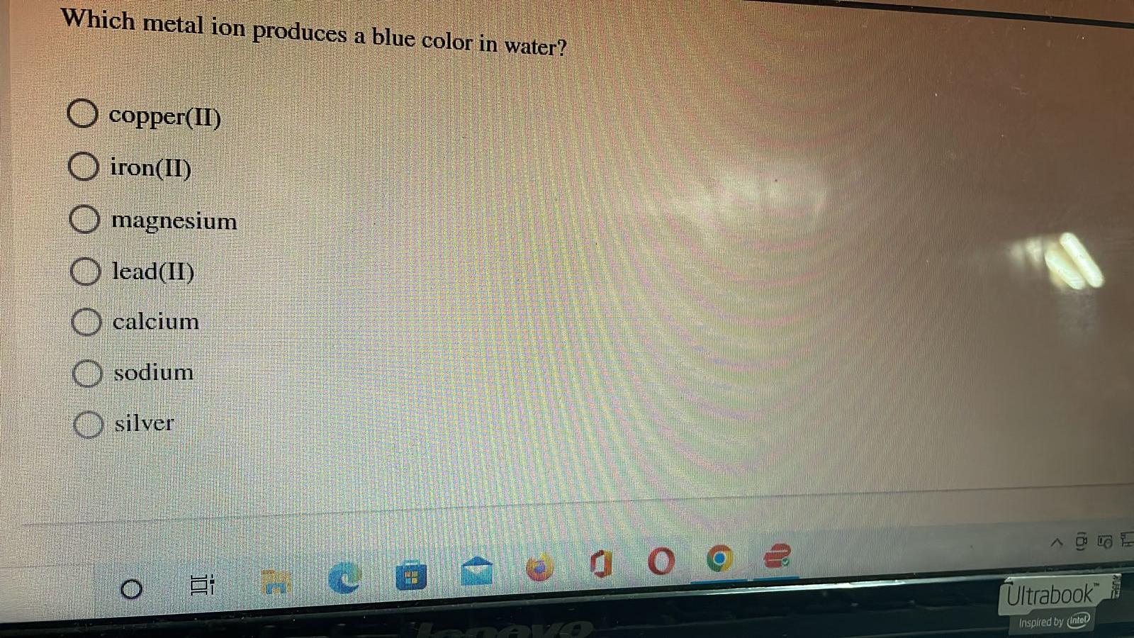 Solved Which metal ion produces a blue color in water? O | Chegg.com