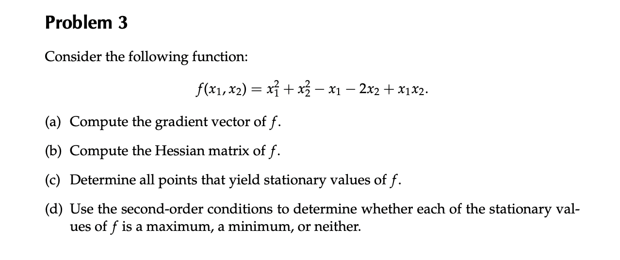 Solved Problem 3\\nConsider the following | Chegg.com