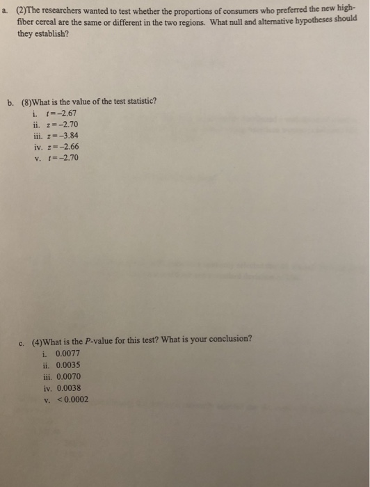 Solved 12. (14) There is substantial interest in the health | Chegg.com