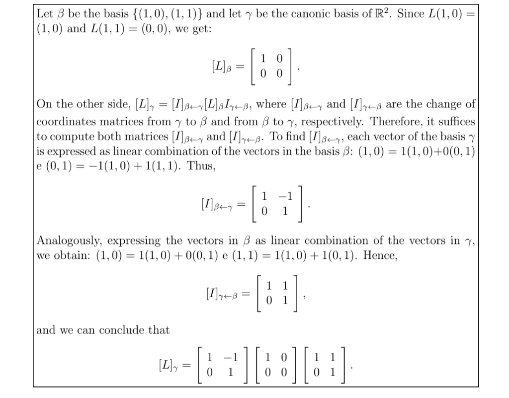 4. To the question "Let L : R2 → R2 be a linear | Chegg.com