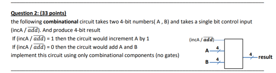 Solved Question 2: (33 points) the following combinational | Chegg.com