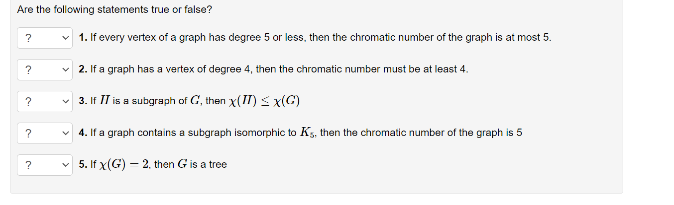 Solved What is the chromatic number of each graph? P8 C4 C5 | Chegg.com