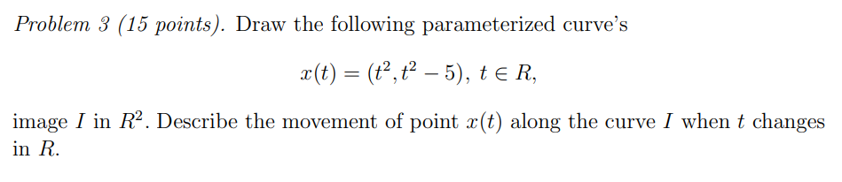 Solved Problem 3 (15 points). Draw the following | Chegg.com