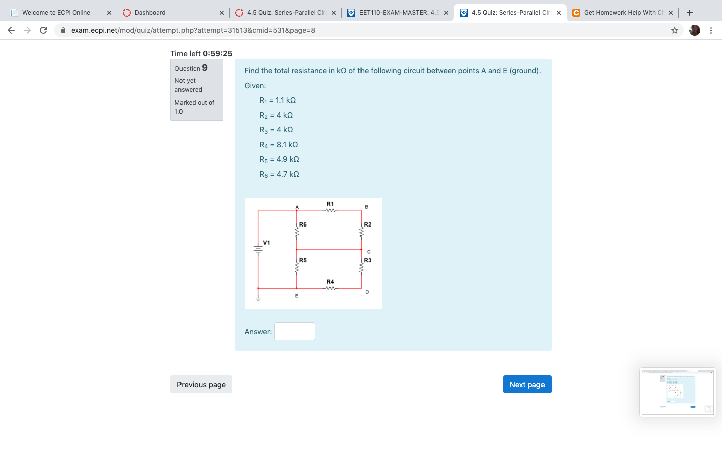 Solved Welcome to ECPI Online x Dashboard x 4.5 Quiz: | Chegg.com