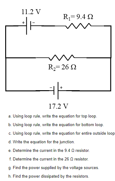 Solved a. Using loop rule, write the equation for top loop. | Chegg.com