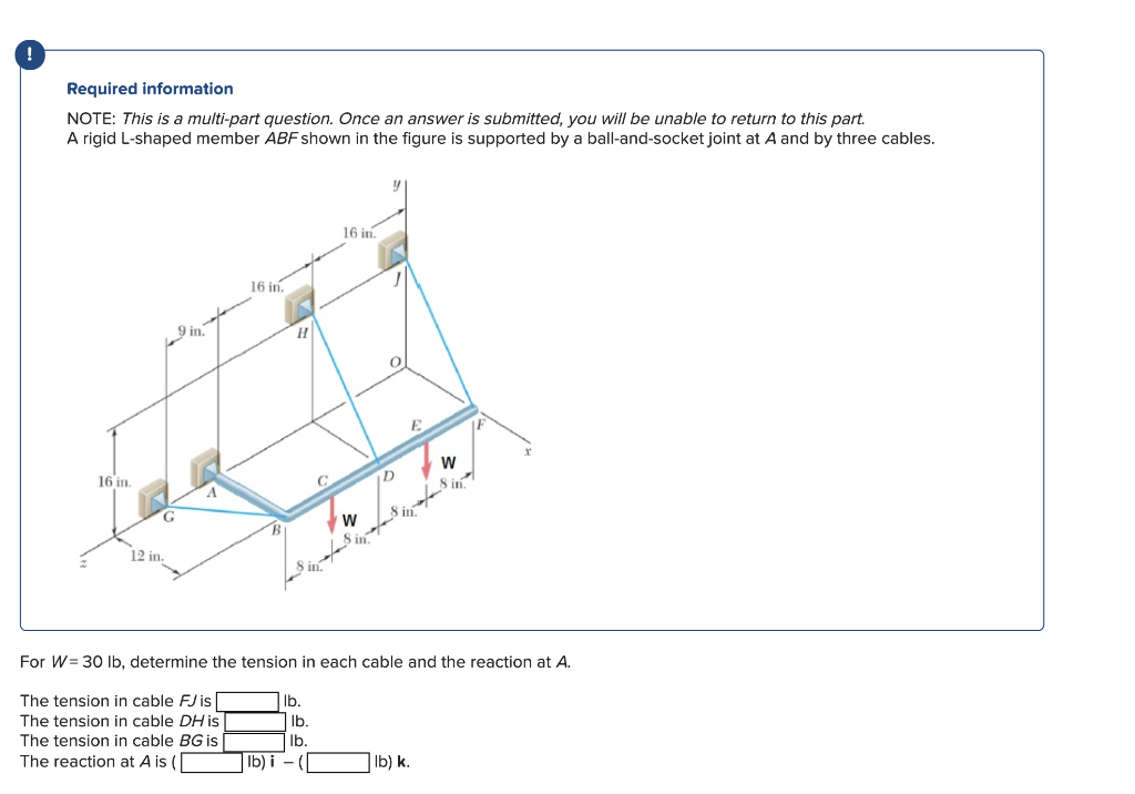 Solved Required information NOTE: This is a multi-part | Chegg.com