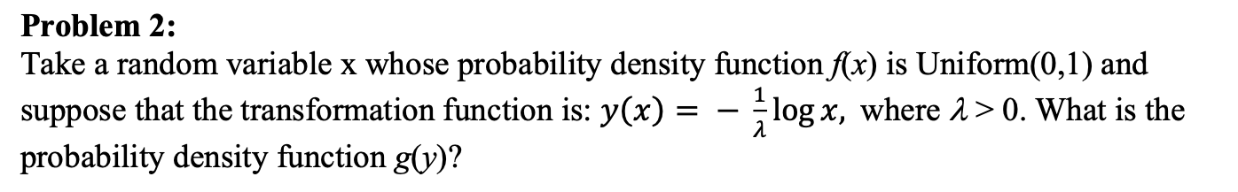 Solved Take a random variable x whose probability density | Chegg.com