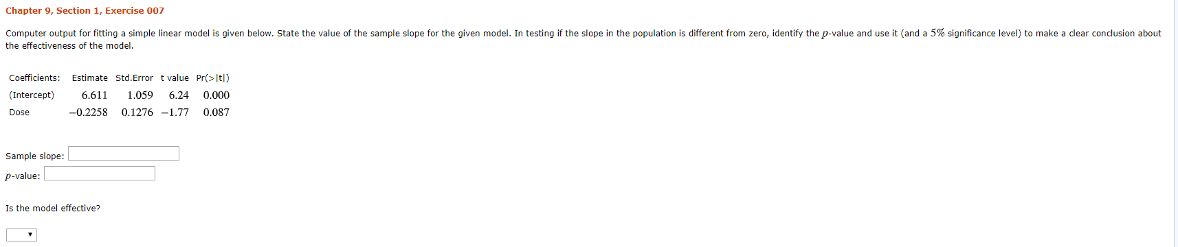Solved Chapter 9, Section 1, Exercise 007 Computer output | Chegg.com